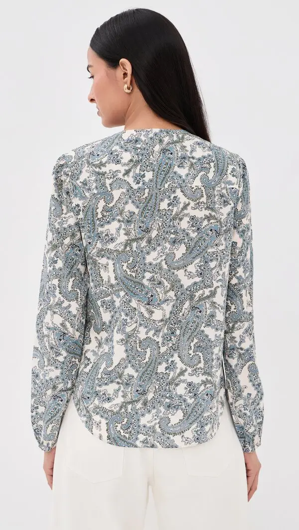 Veronica Beard Farah Paisley Print Blouse