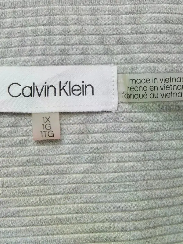 Calvin Klein Ribbed Open-front Jacket