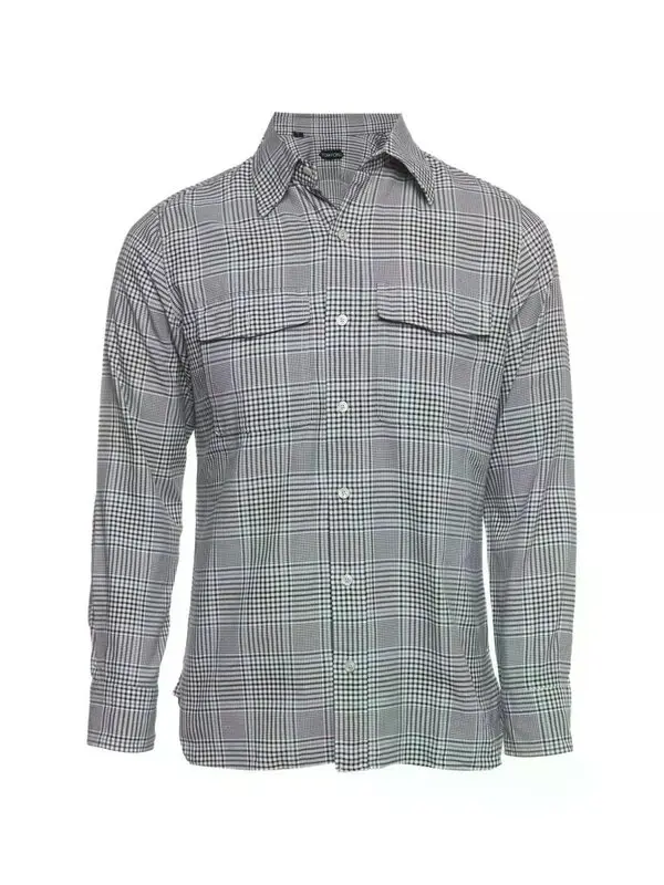 TOM FORD Check-pattern Flap-pocket Cotton Shirt