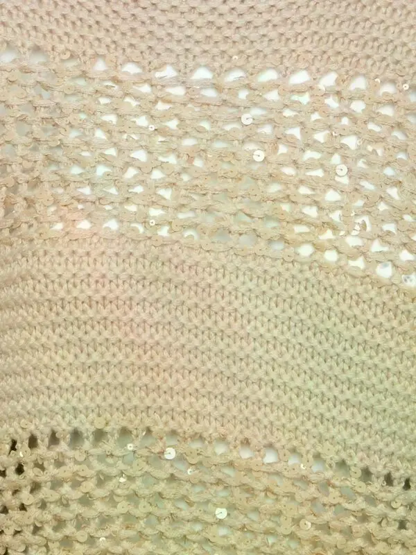 Brunello Cucinelli Open-knit Sequin Embellished Sweater