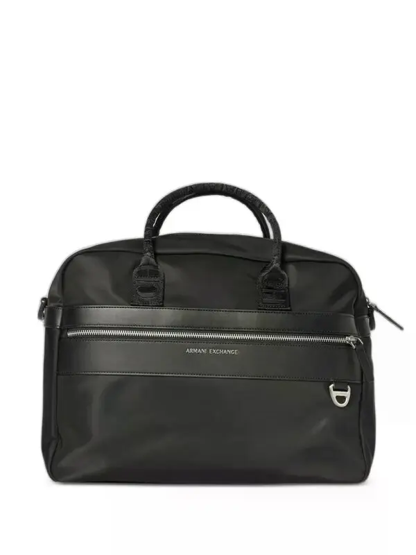 Emporio Armani Logo Tape Laptop Bag - Black
