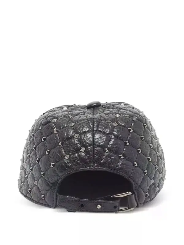 Valentino Garavani Rockstud Leather Cap - Black