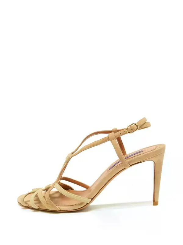 Ralph Lauren Slender Ankle-strap Stiletto Sandals - Neutrals