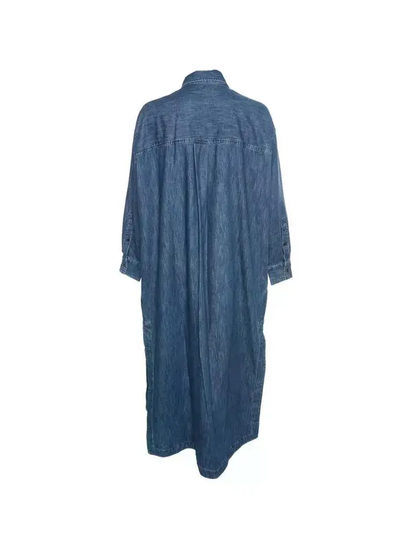 Valentino Garavani Vlogo Denim Kaftan Dress