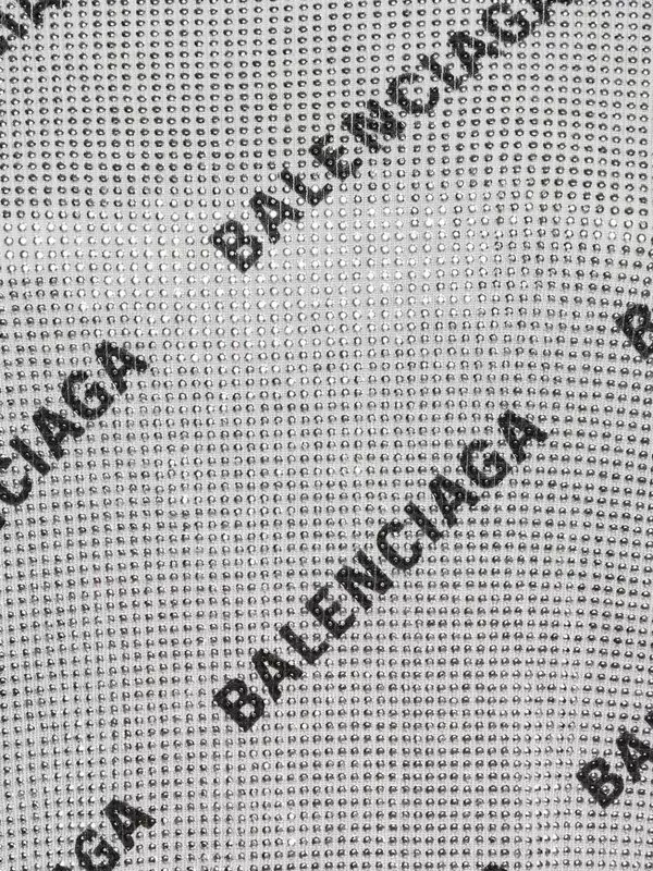 Balenciaga Logo Rhinestone Embellished Wool Sweater