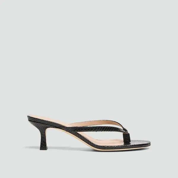 Theory Thong Sandal In Embossed Leather
