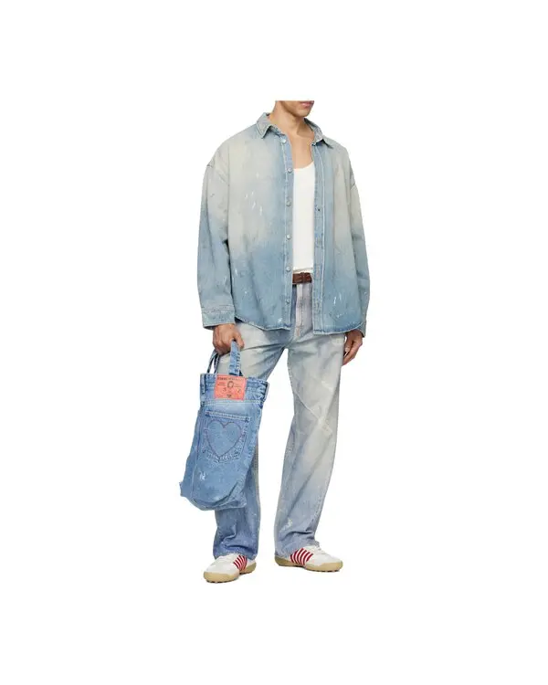 CARNE BOLLENTE Heart Patch Tote Bag