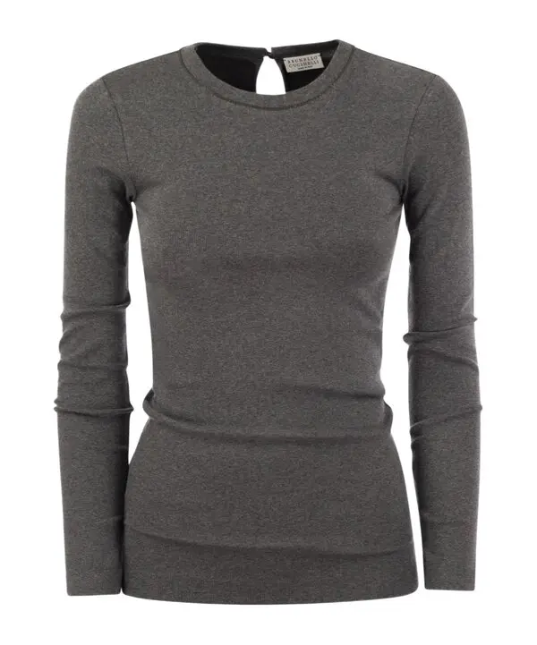 Brunello Cucinelli Chain-linked Crewneck Top