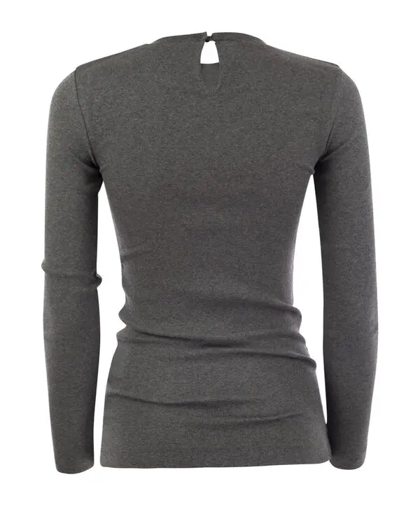 Brunello Cucinelli Chain-linked Crewneck Top