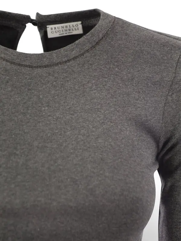 Brunello Cucinelli Chain-linked Crewneck Top