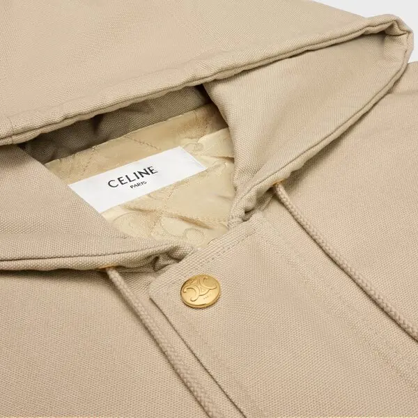 Celine Triomphe Blouson Jacket In Oxford Cotton