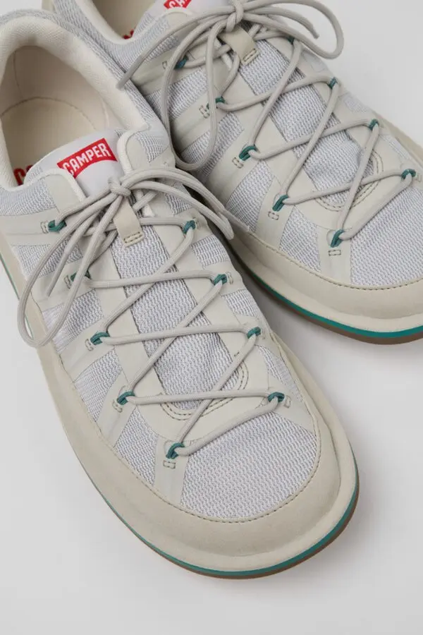 Camper Beetle Gray Textile Shoes For