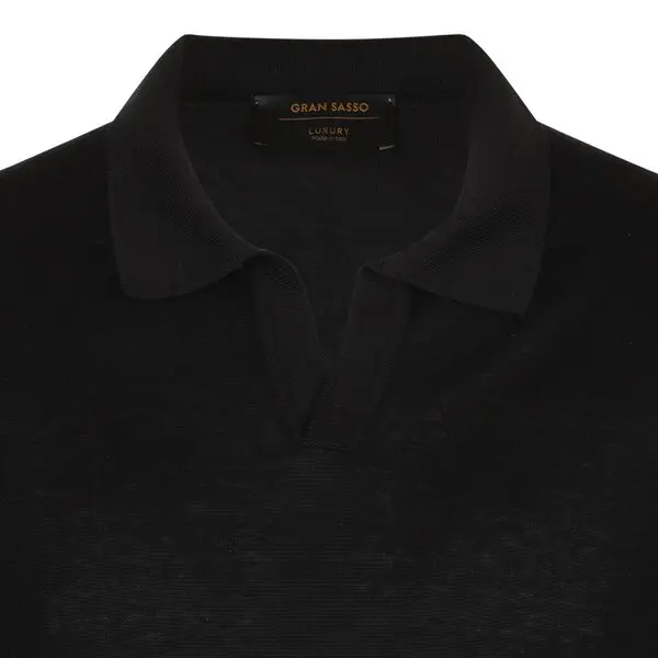 GRAN SASSO Short Sleeved Knitted Polo Shirt
