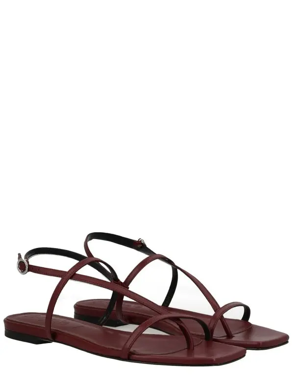 AeydĒ Leather Flat Sandals