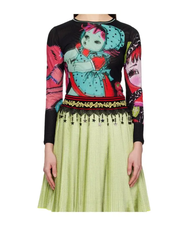 CHOPOVA LOWENA Long-sleeved Mesh Top