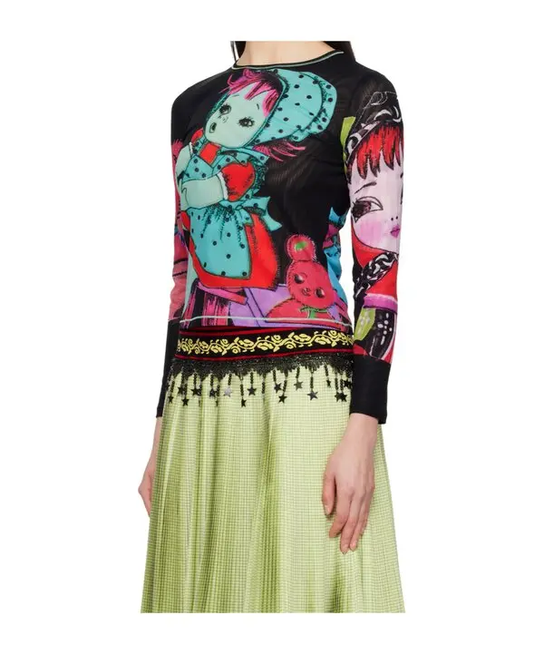 CHOPOVA LOWENA Long-sleeved Mesh Top