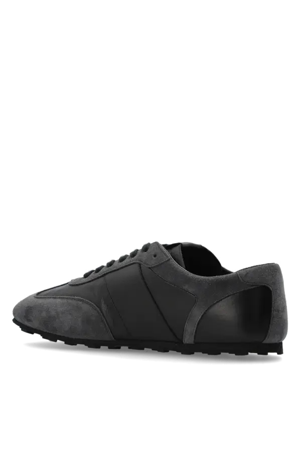 Marni Paneled Suede And Leather Low Top Sneakers