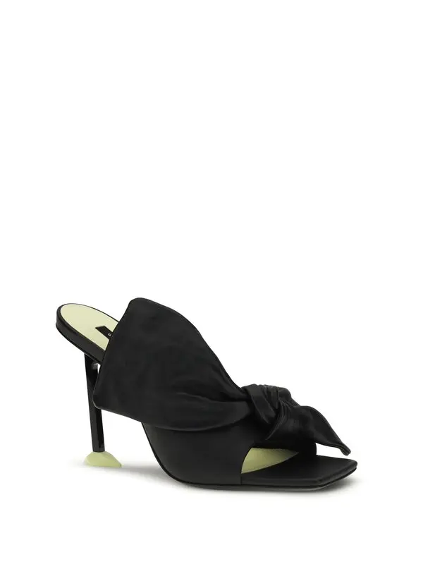 Givenchy Boudoir Heeled Mules With Bow Detailing - Black