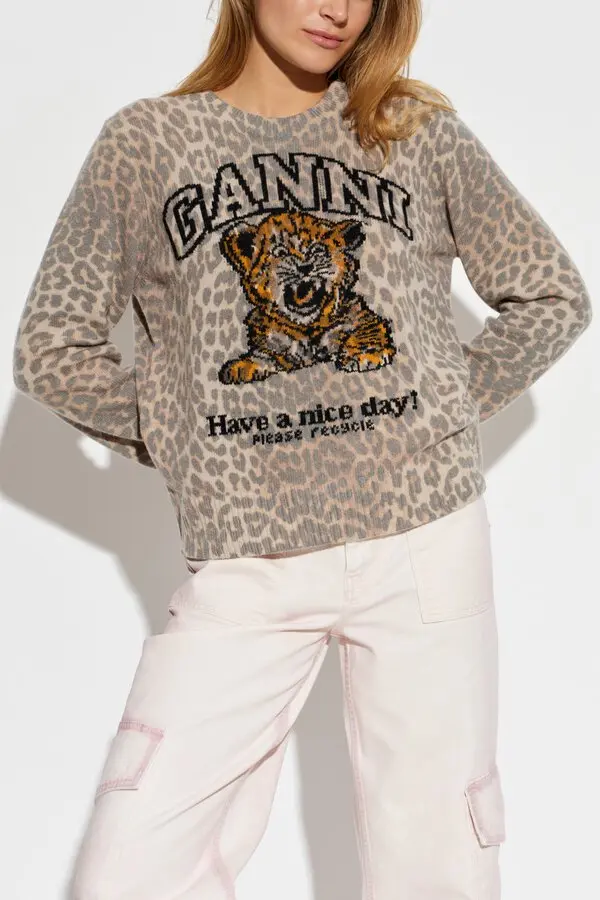 GANNI Sweater With Logo