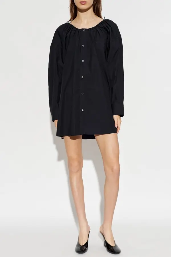 Alexander Wang Oversized Shirt Dress With Adjustable Neckline