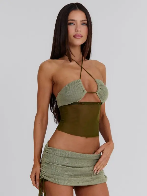 OUTCAST Aubri Shorts Khaki - Green