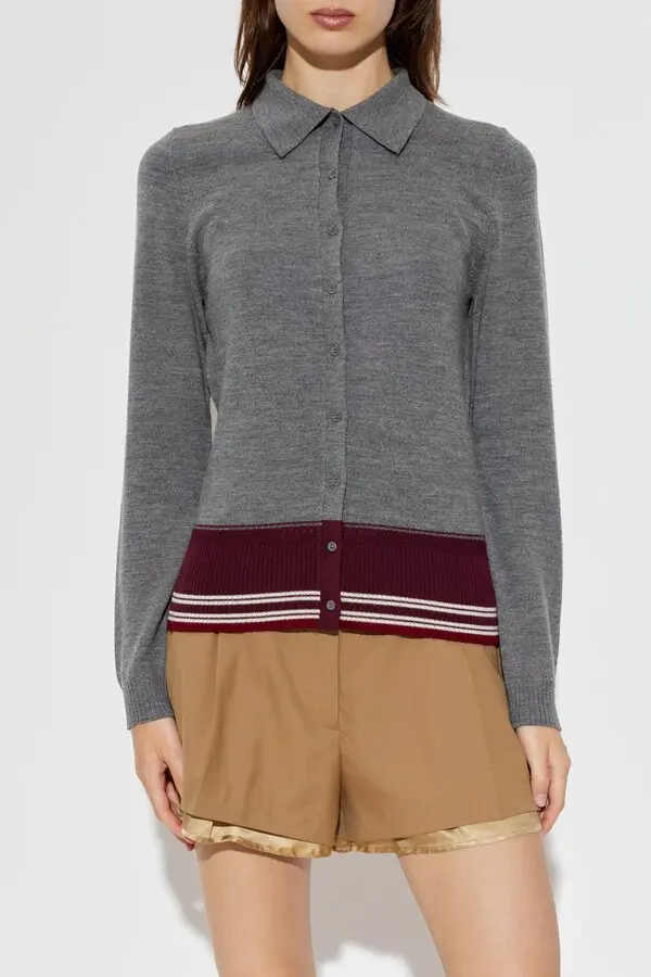 IRO PARIS Miel" Wool Knit Collared Cardigan