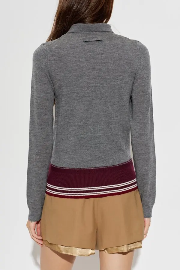 IRO PARIS Miel" Wool Knit Collared Cardigan