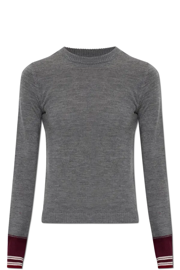 IRO PARIS Muse" Wool Knit Sweater With Contrast Cuffs - Grey