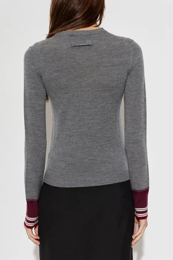IRO PARIS Muse" Wool Knit Sweater With Contrast Cuffs