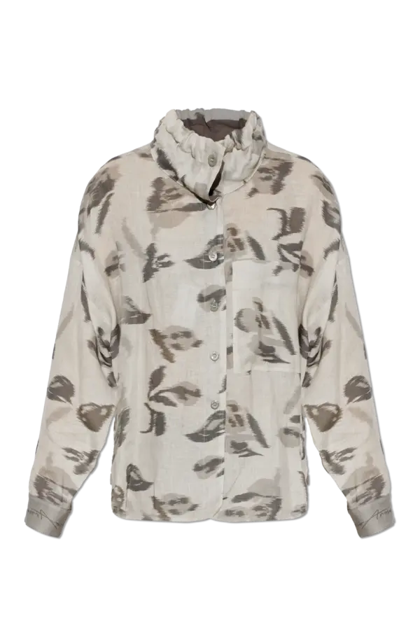 Emporio Armani Linen Shirt With Pocket