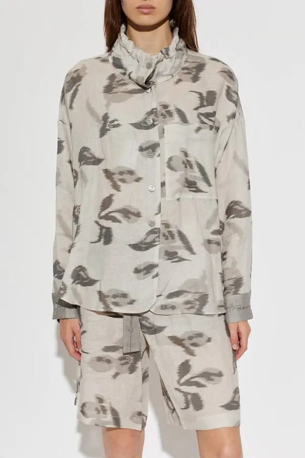 Emporio Armani Linen Shirt With Pocket