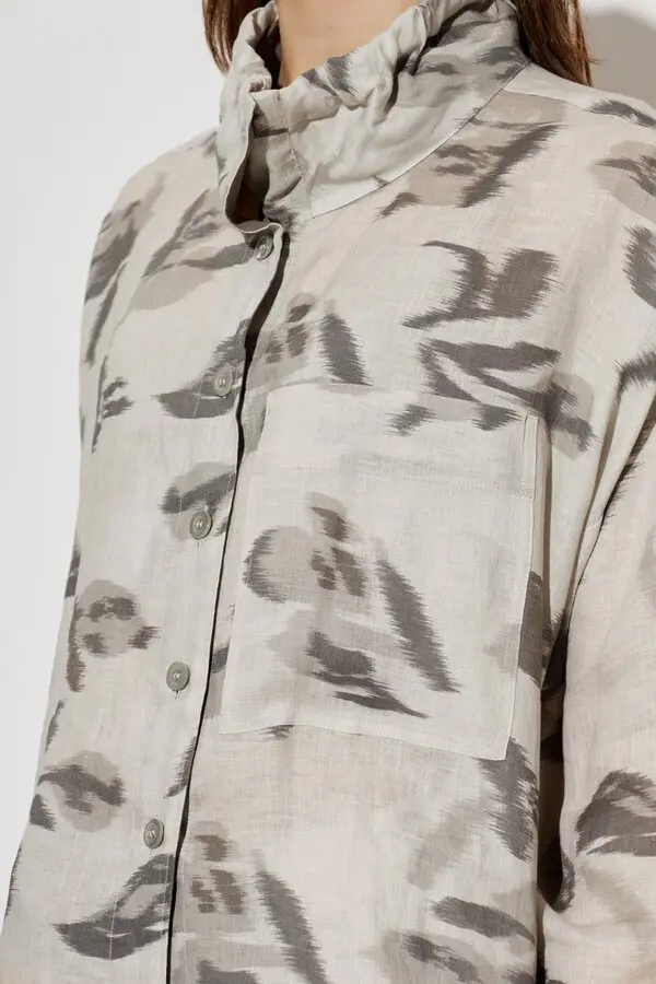 Emporio Armani Linen Shirt With Pocket