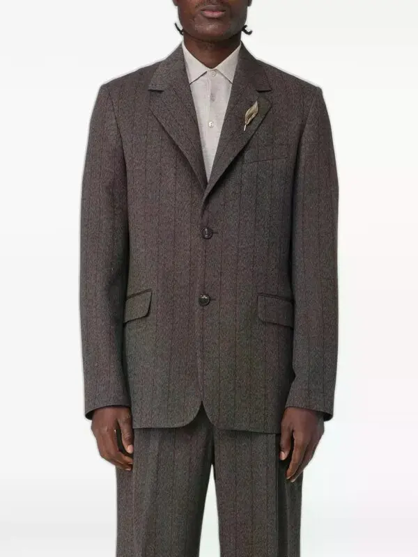 GOLDEN GOOSE Pinstripe Virgin-wool Blazer