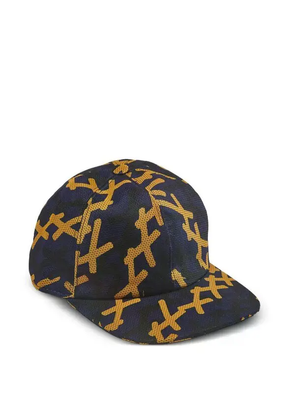 Ermenegildo Zegna Printed Mesh Baseball Cap - Blue