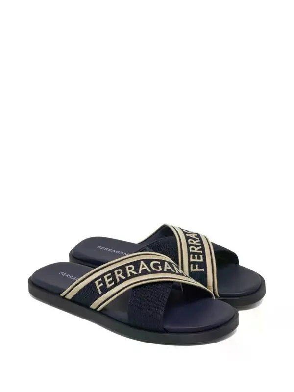FERRAGAMO Criss-cross Canvas Sandals