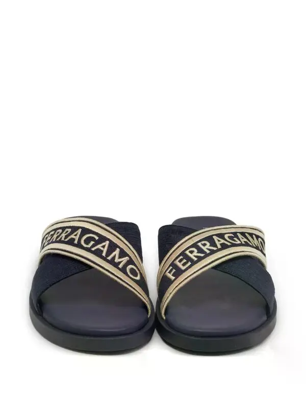 FERRAGAMO Criss-cross Canvas Sandals