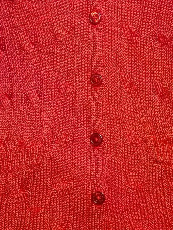 Ralph Lauren Silk Cable-knit V-neck Cardigan