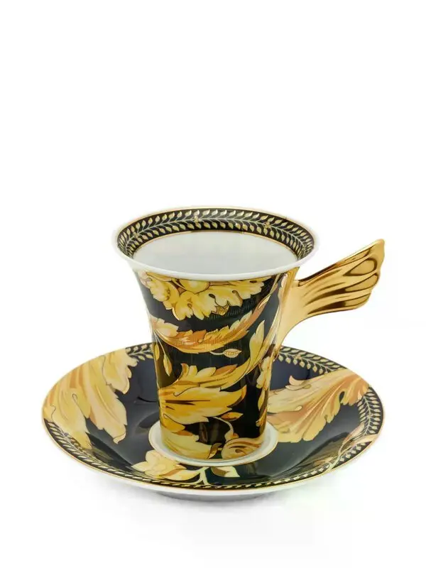 Versace Ikarus Vanity Espresso Cup And Saucer Set - Black