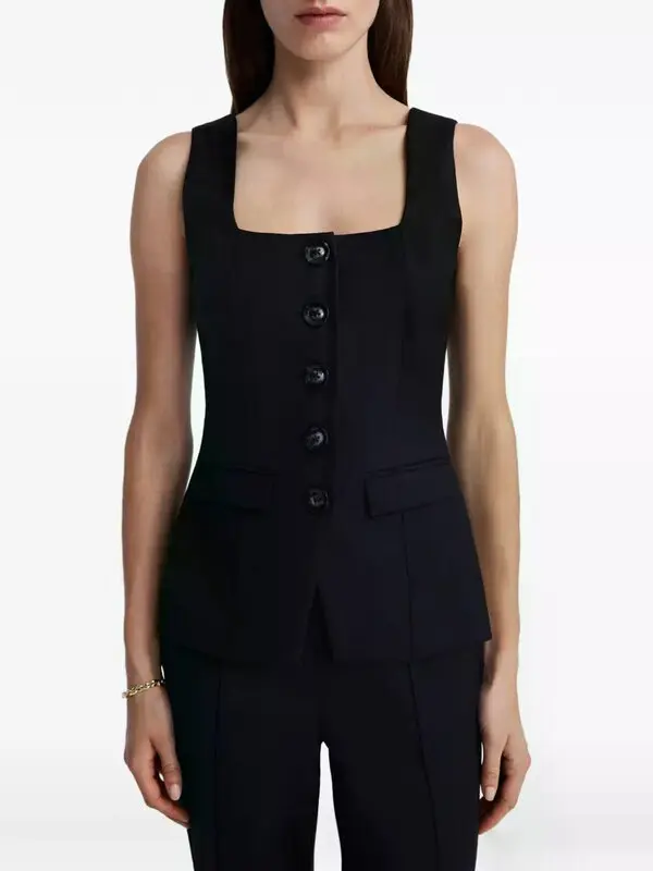 Anna Quan Sleeveless Square Neck Top