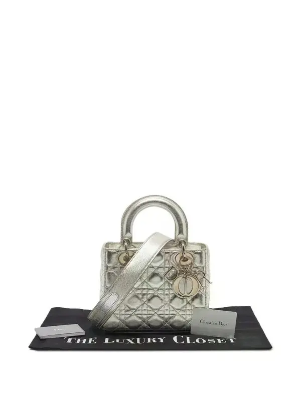 Dior Abcdior Cannage Tote Bag - Silver