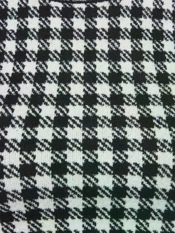 Sandro Houndstooth Pattern Cropped Top