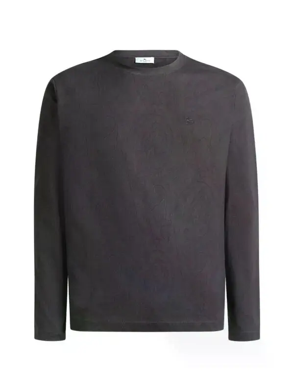 Etro Cotton Jersey Sweater With Arnica Motif