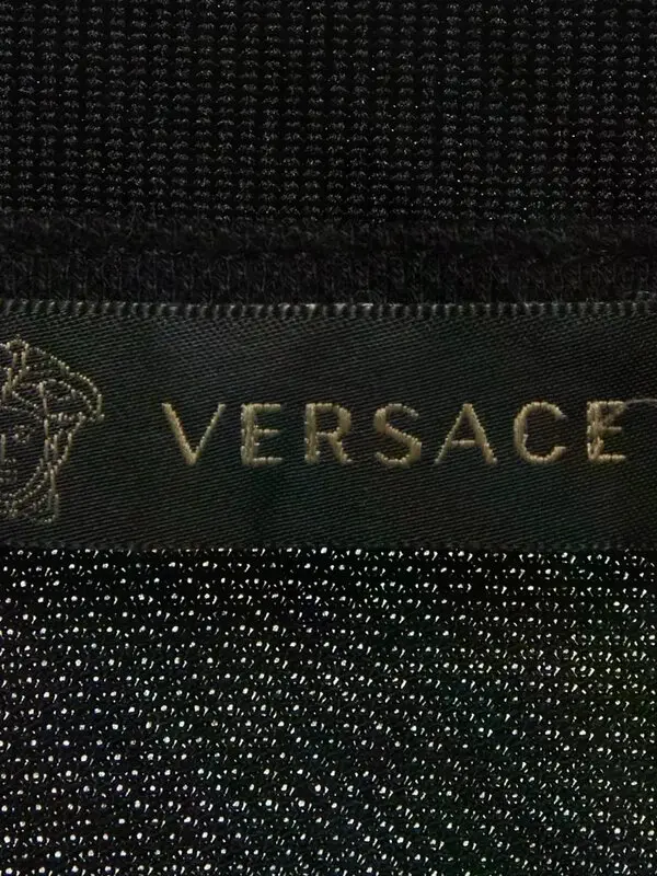 Versace Medusa Embroidered Pique Polo Shirt