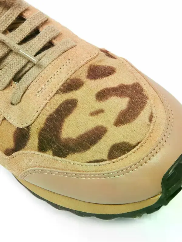 Valentino Garavani Rockrunner Leopard-print Sneakers - Neutrals