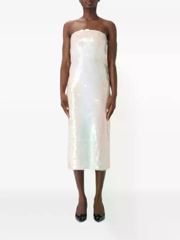 Max Mara Embellished Strapless Midi Dress