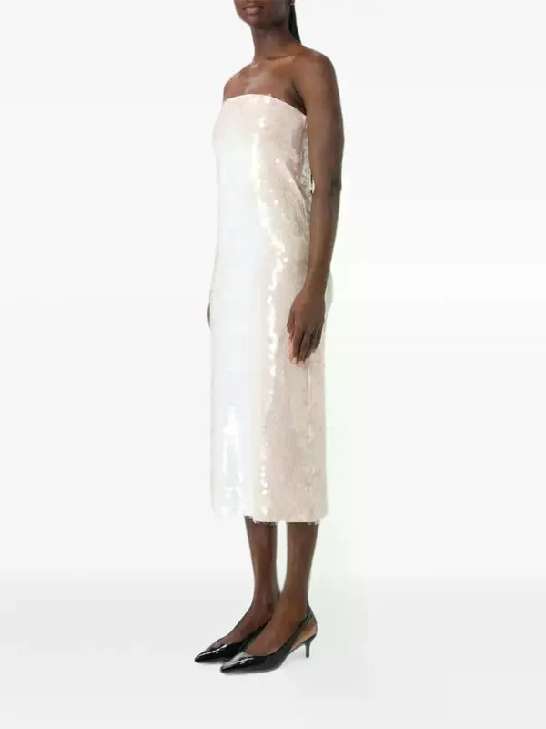 Max Mara Embellished Strapless Midi Dress