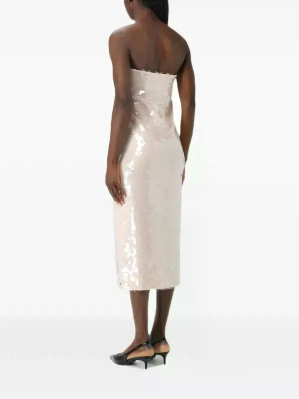 Max Mara Embellished Strapless Midi Dress