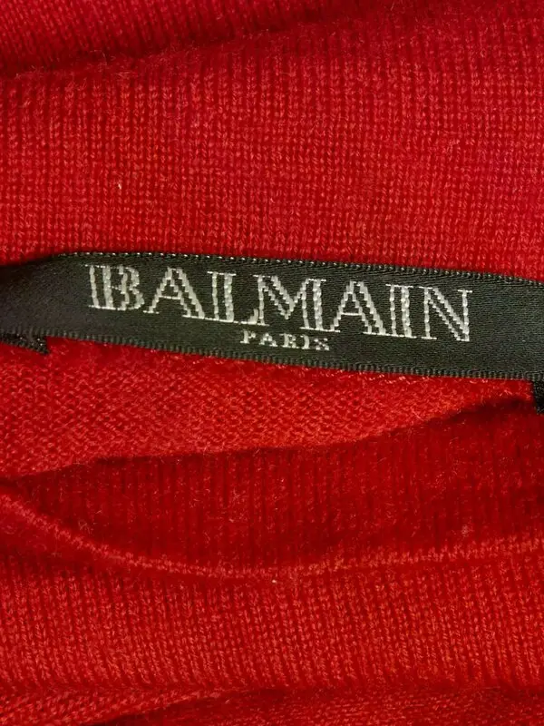 Balmain Button-detail Roll-neck Knit