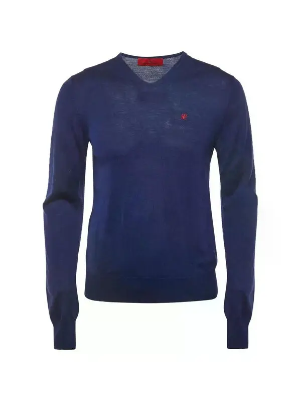 Carolina Herrera Logo Embroidered Wool Sweater