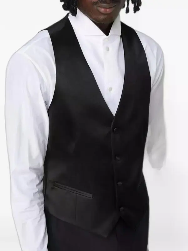 Emporio Armani Satin Button-down Waistcoat